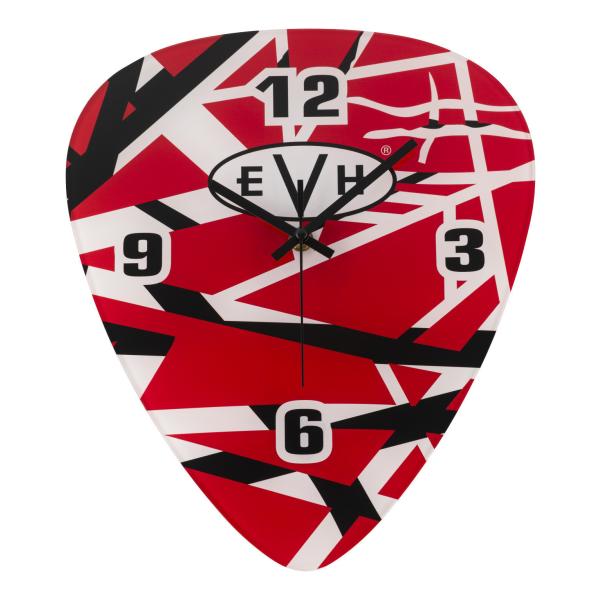 ※画像は撮影用商品のため、お届けの際の商品とは異なります。フランケンシュタイン・レッド/ブラック/ホワイトのストライプデザインをあしらった、EVHのピック型ウォールクロック。どんなミュージシャンの部屋にもクールなアクセントを加えます。使いや...