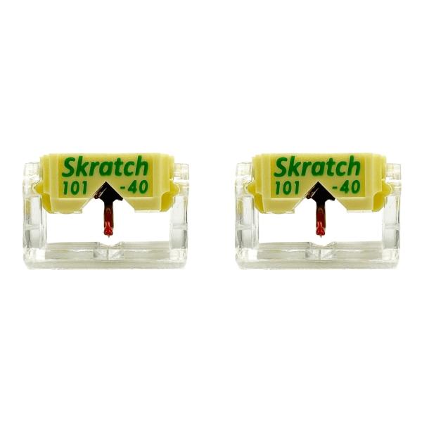 SKRATCH 101-40は、JICOのMMカートリッジ:J44D・J44A 7/J50/IMPACT/ALFA MODEL/GENRE BNDR MODEL/ClipperSHUREのMMカートリッジ:M44G・M44-7に使用できる交...