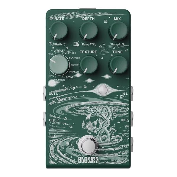 シグナルチェーンに“光合成”をもたらすモジュレーションペダルSprout Modulation(スプラウトモジュレーション)は、クラシックなアナログの温かみからリアルな物理モデリング、そして未来的で独創的な9種類のステレオモジュレーションエ...