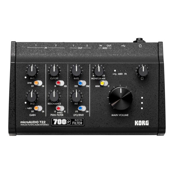 デスクトップにスタジオクオリティをmicroAUDIO 722は、オーディオ・インターフェースにコルグの伝説的アナログ・フィルターを搭載したハイブリッドモデル。インターフェースと楽器の境界を曖昧にする、表情豊かなサウンドを生み出し、デジタル...