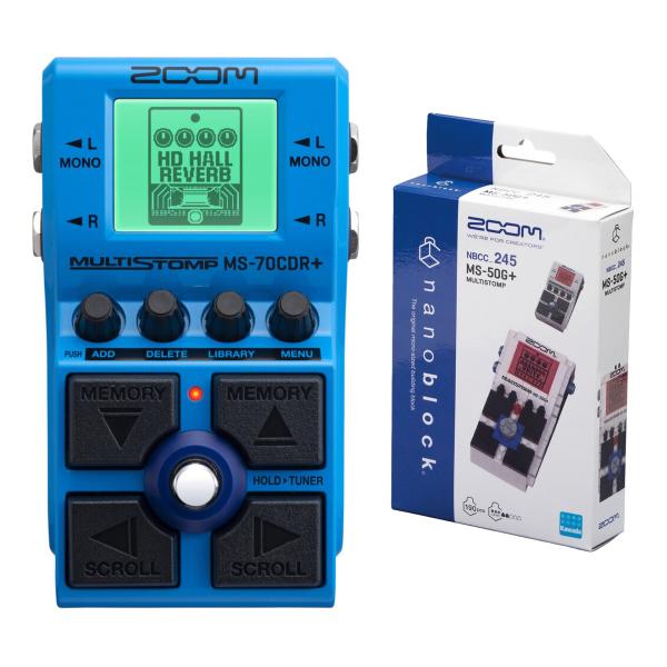 ★セット内容★　本体:ZOOM MS-70CDR+　nanoblock NB-MS-50G+　//　149種類の響きコーラス、ディレイ、リバーブを中心とした149種類の空間系エフェクトを内蔵するマルチストンプ『MS-70CDR+』。43種類...