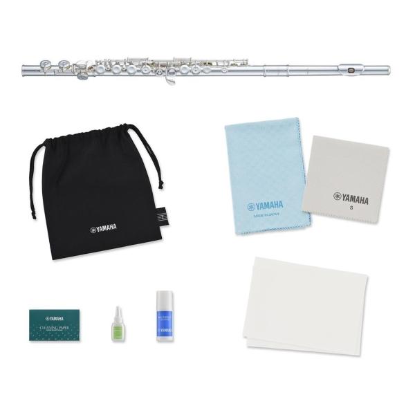 ★セット内容★　本体:Pearl PF-525E　お手入れセット:YAMAHA KOSFL6・キイオイルライト(8ml),シルバーポリシングシート(2枚),ポリシングクロスDXS(1枚),フルートインナークロス(1枚),クリーニングペーパー...