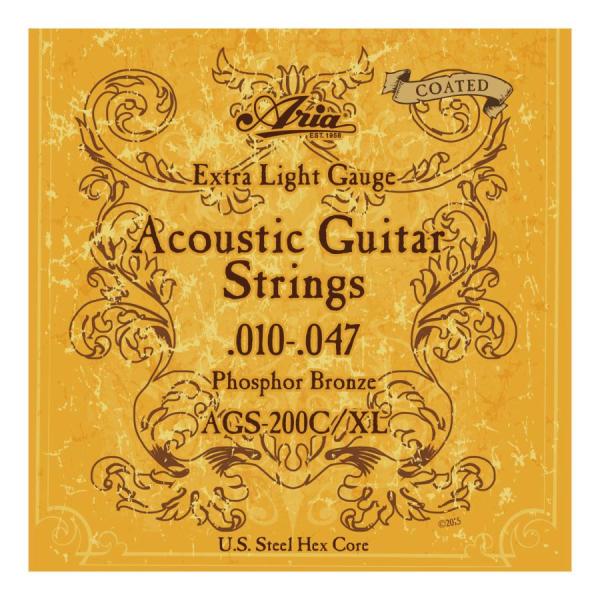 ARIA AGS-200C/XL [10-47] アコースティックギター用 コーティング弦 アコギ弦