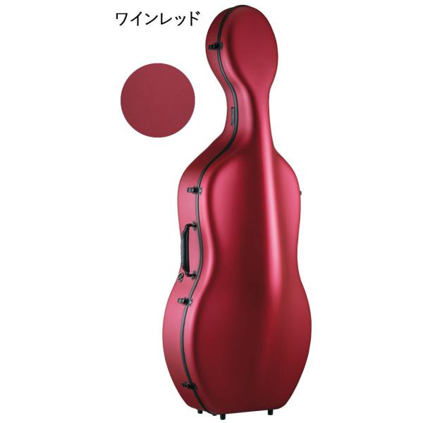 Carbon Mac CFC-2S S-WRD (ワインレッド) チェロ ケース カーボンマック サテン仕上げ