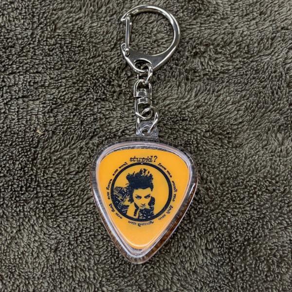 ピック1枚+ハメパチセット Fernandes Hide PICK ギター ピック キーホルダー P100 HIDE Orange 0.75mm