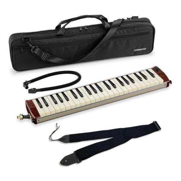 SUZUKI HAMMOND PRO-44Hv2 ピックアップマイク内蔵 鍵盤ハーモニカ/汎用ストラップ付