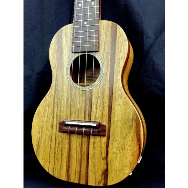 【アウトレット特価】VOX VUP-33 C BL  ブラックリンバ ボディ コンサート ウクレレ ピックアップ付き