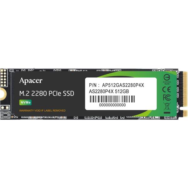Apacer アペイサー SSD 512GB AP512GAS2280P4X-1 M.2 PCIe Gen3 x 4 NVMeM.2 SSD 3D NAND M.2 2280 NVMe（PCIe Gen3×4）■ 容量：512GB■ インタ...