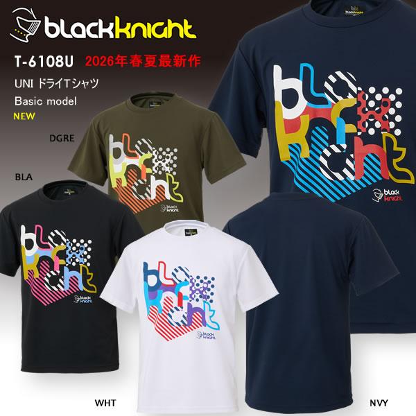 【発売日：2026年03月18日】ブラックナイト BLACK KNIGHT バドミントン ウェア BADMINTONUNI ユニ 半袖プラクティスシャツ Tシャツ プラシャツデザイン性豊かで、耐久性もあり普段使いにも最適なドライ素材【吸汗速...