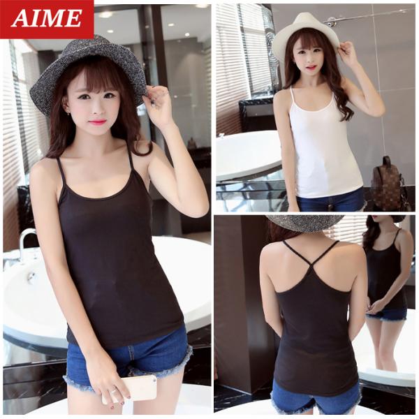 数量限定 レディースキャミソールバッククロスデザインが、とてもおしゃれです♪薄いトップスやカーディガンと合わせて透け感を演出したり、一枚でもOK♪シャツやトップス、ブラウス等の暑い時期の恥ずかしい汗ジミ隠しにもおすすめインナーです。無くなり...