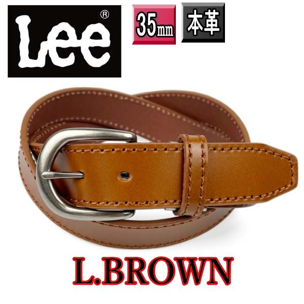 【Lee 本革 ステッチデザイン D型バックルベルト 0120574】帯幅 幅3.5cm の本革ベルト帯には シングルステッチを施し、バックルは丸みのあるD型バックルシンプルで使いやすいデザイン、しっかりとした牛革仕様で長く使っていただけま...