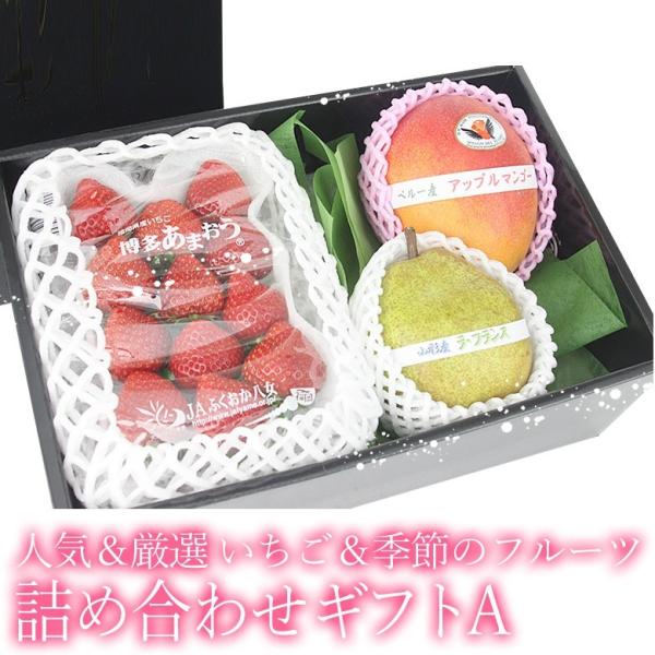 【お祝 お返し 誕生日 御礼 お礼 出産祝 内祝い お供え お悔やみ お悔み プレゼント ギフト 贈り物】【あまおう いちご】大粒で甘くて美味しいと人気度・知名度ともに高い いちご です。平均糖度は１３度以上。【洋梨（ラ・フランスまたは ル...