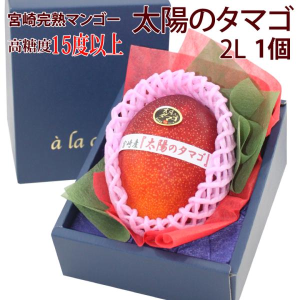 一度食べるとまた欲しくなる、そんなマンゴーです！！  日照量全国１，２位の宮崎県で、宮崎の太陽をギュッと詰め込んだ完熟マンゴーです。宮崎完熟マンゴーの中でも糖度基準１５度以上、重さ３５０ｇ以上という厳しい基準をクリアしたものが「太陽のタマゴ...