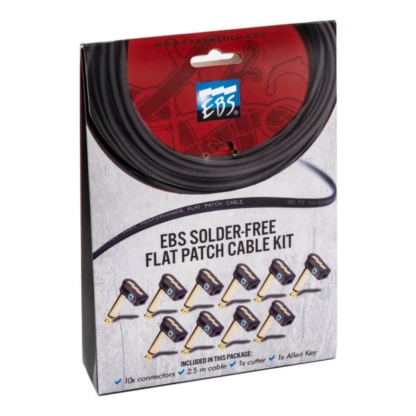 こちらの商品はお取り寄せとなります。3日〜1週間ほどでお届け可能です。メーカー品切の際はお時間を頂きます。EBSソルダー・フリーフラットパッチケーブルハンダ不要の画期的なフラット・パッチ・ケーブルキット。ペダルボードでの取り回しに優れたフラ...