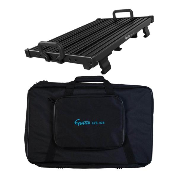 こちらの商品はお取り寄せとなります。3日〜1週間ほどでお届け可能です。メーカー品切の際はお時間を頂きます。GPB-02は、軽量かつ強靭なアルミ合金フレームに折りたたみ式アンダーシャーシを備えたペダルボードです。付属の固定ブロックを使う独自の...
