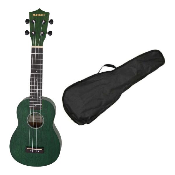 ※画像は撮影用商品のため、お届けの際の商品とは異なります。★セット内容★　本体:Maika'i MKU-1　ソフトケース:付属品　//　チューニングがしやすく、安定性の高いギアペグを採用したソプラノウクレレです。ソフトケース付属。Top:F...