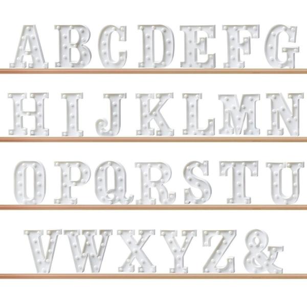 【サイズ】高さ：約22cm横幅：約19〜22.5cm奥行：約4.5cm※文字により若干異なります【素材】プラスチック【重量】約150g【電源】単三電池×2本（別売）【セット内容】・マーキーライト アルファベット 1点ご注意事項・モニター環境...