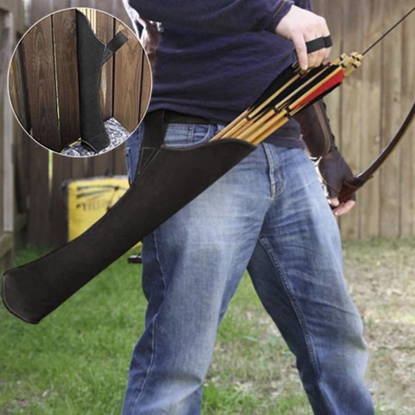 サイズ約50cm×約11cm(取っ手部分を含まない)重量約100g素材 ナイロン、puレザー【 大容量＆取り出しやすい 】最大10本以上もの弓矢の収納が可能です。矢筒の入れ口は丸口で取り出しやすく、腰に収納でき、『使いやすさ』にこだわったデ...