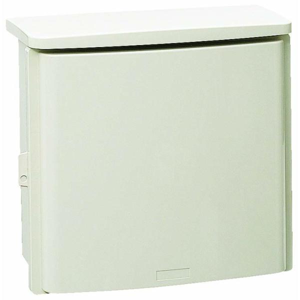 ※商品画像は代表画像となりますプラスチック製防雨ボックス(ヨコ型)屋根一体型ミルキーホワイト色【ボックス外寸寸法】タテ353×ヨコ374×フカサ170【有効深さ】124〜139【バンド通し穴】有