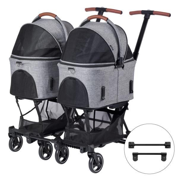 ◆商品説明ウィズを２台連結できるコネクターです。軽量・コンパクトなカートなので2台でもスムーズな押し心地。◆対応機種エアバギー ウィズ※ウィズ エックスにはお取り付けできません。◆注意事項必ず前後のアダプター両方をつけた状態でお使いください。