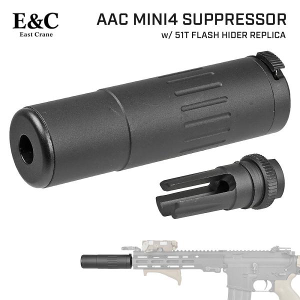 AAC Mini4 Suppressor &amp; Flash Hider Set Replicaは、米Advanced Armament Company（AAC）社の人気サイレンサー「MINI4」を忠実に再現したエアガン用レプリカです。...