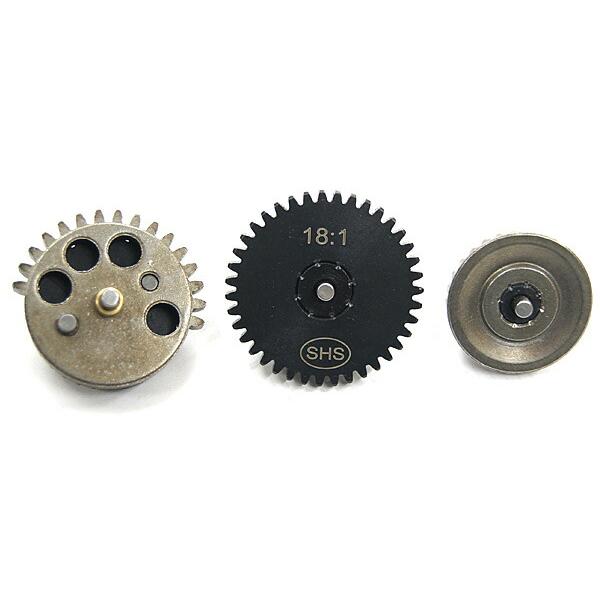 SHS製マルイ電動ガン系用のVer2/3メカボックス対応ノーマルトルクギア3点セットですセット内容：ベベルギア、スパーギア、セクターギアノーマル純正に比べ材質変更により強度がアップしていますべベルギアの逆転防止ラッチが6か所ある最新モデルで...