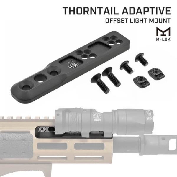 WADSN製HSP Thorntail2インラインライトマウントのレプリカです。M-LOKやKeyModマウントポイントを持つエアガンに装着可能で、SUREFIRE M300 M600系スカウトライトやMODLITE PLH-V2 OKWな...