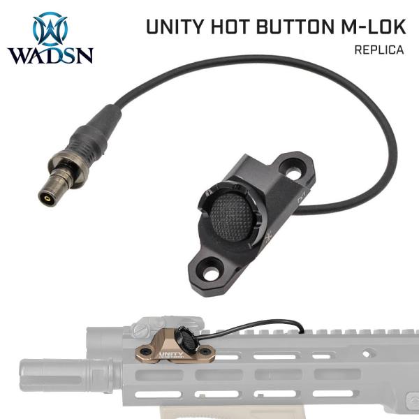 UNITYTACTICALタイプHotButtonM-LOKレプリカリモートスイッチは、エアガン、電動ガン、ガスガンのSUREFIREタイプM600/M300シリーズスカウトライトレプリカを手元で素早く操作できるタクティカルなカスタムパーツ...