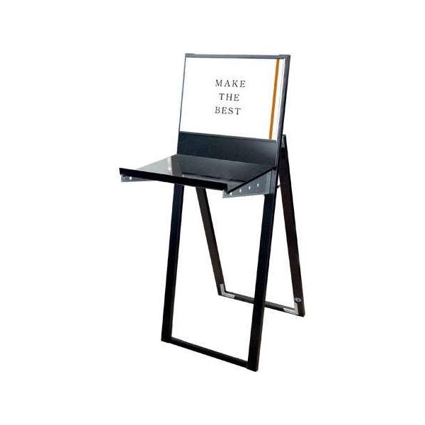 A3ポスターとサンプル品の展示を同時に行える1台2役のスタンド什器