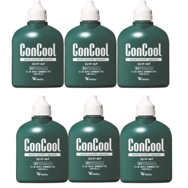 コンクールＦ 100ml × 6本 (歯科用・医薬部外品)【効能・効果】ムシ歯の発生および進行の予防、歯肉炎の予防、歯槽膿漏の予防、口臭の防止。【使用方法】【このような時にお使いください】歯みがき後 就寝前 口臭が気になる時に水約２５から５...