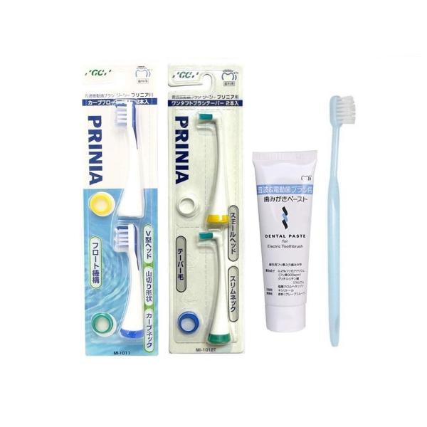 ●GC プリニア用カーブフロートブラシ ブルー (MI-1011) ＆ワンタフトブラシT (MI-1012T) 各2本入Panasonic PRNIA Slimプリニア・プリニアスリム専用替えブラシ、特に磨きにくい部分を磨く歯ブラシMI-1...
