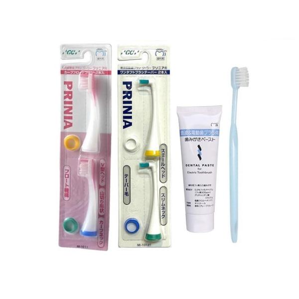 ●GC プリニア用カーブフロートブラシ ピンク (MI-1011) ＆ワンタフトブラシT (MI-1012T) 各2本入Panasonic PRNIA Slimプリニア・プリニアスリム専用替えブラシ、特に磨きにくい部分を磨く歯ブラシMI-1...
