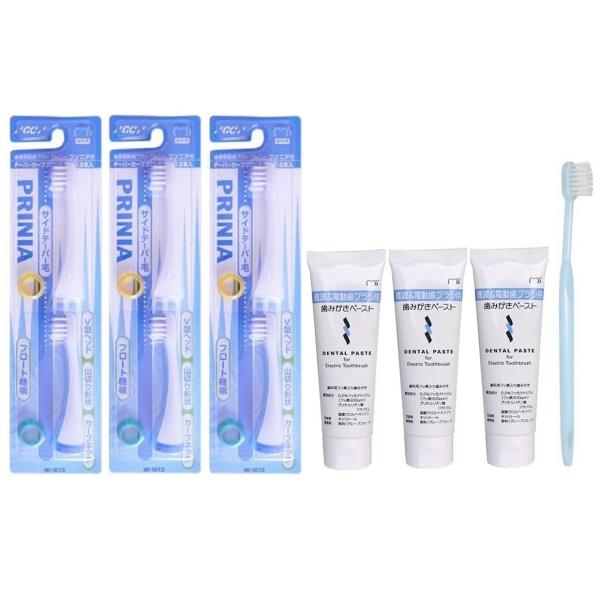 ●プリニア・プリニアスリム専用替えブラシ【品番：MI-1013】【カラー】ブルー / 2本入電動歯ブラシ(音波)用の替えブラシです。音波振動 歯ブラシ プリニアスリム磨きにくい部位までしっかりと磨ける テーパーカーブフロートブラシ●GC 音...