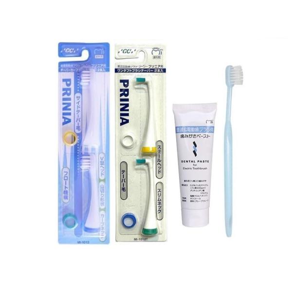 ●GC プリニア用テーパーカーブフロートブラシ ブルー (MI-1013) ＆ワンタフトブラシT (MI-1012T) 各2本入Panasonic PRNIA Slimプリニア・プリニアスリム専用替えブラシ、特に磨きにくい部分を磨く歯ブラシ...