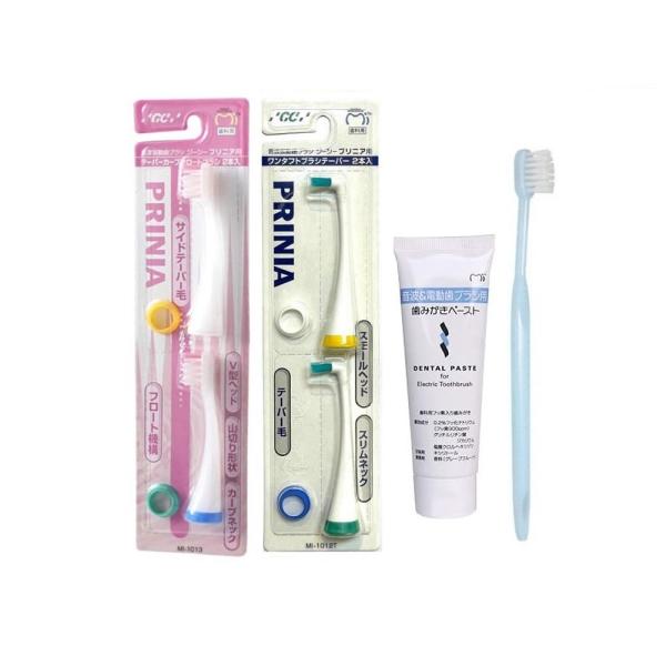 ●GC プリニア用テーパーカーブフロートブラシ ピンク (MI-1013) ＆ワンタフトブラシT (MI-1012T) 各2本入 Panasonic PRNIA Slimプリニア・プリニアスリム専用替えブラシ、特に磨きにくい部分を磨く歯ブラ...