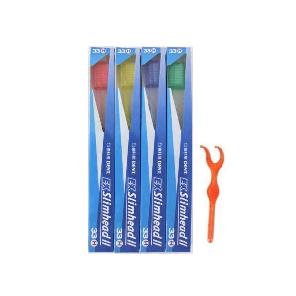 ●デント DENT スリムヘッド2 (33H)【カラー指定なし】DENT.EX Slimhead ll　口腔内での操作性に優れ、TBIファーストステップにお奨め奥歯までしっかり磨けるロングネック、歯頸部に毛先を当てやすいコンパクト&amp;...