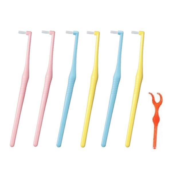 ●ライオン デント EX ワンタフト 歯ブラシ onetuft × 6本 Systema 【カラー指定なし】長めのスーパーテーパード毛を生かして、歯周ポケットケアや（露出）根分岐部ケアに。歯間部、歯頸部、叢生部、臼歯遠心部、歯周ポケット、矯...