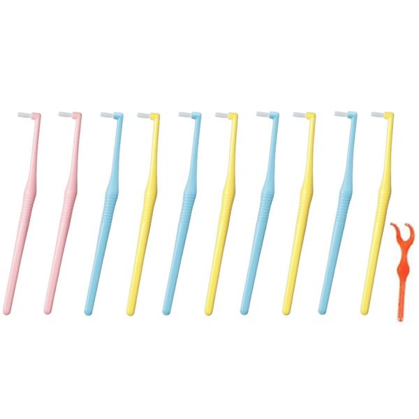 ●ライオン デント EX ワンタフト 歯ブラシ onetuft 10本 (Systema) 【カラー指定なし】長めのスーパーテーパード毛を生かして、歯周ポケットケアや（露出）根分岐部ケアに。歯間部、歯頸部、叢生部、臼歯遠心部、歯周ポケット、...