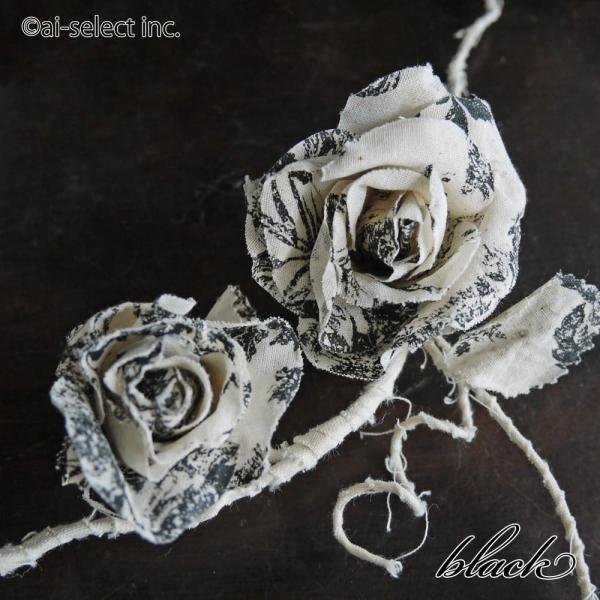 ■サイズ×入数　全長：約30〜35cm×1本  ※こちらは1本用のページになります。■素材　コットン布製■カラー：ブラック■特徴　針金に布を巻いて作っていますので自由自在にアレンジできます。■アートフラワー以外は商品に含まれません。