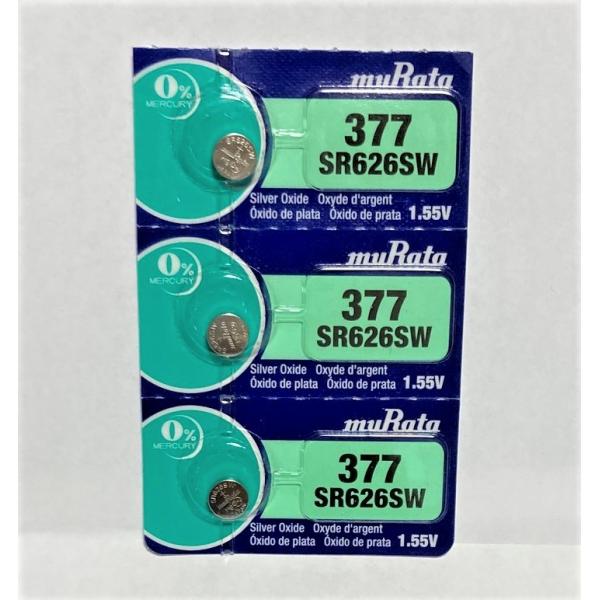 SR626SW（377）3個使用推奨期限2027年10月生産地：国産村田製作所■ご注意事項■入荷時期により商品パッケージデザイン（メーカーロゴあり・なし・パッケージの大きさ・カラー）など変わる場合がございます。★定形外郵便での発送のためお問...