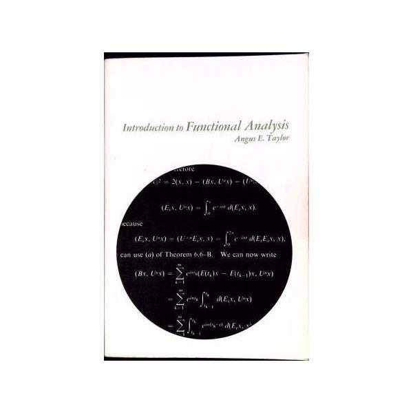 （古本）Introduction to Functional Analysis Angus E.Taylor John Willy&amp;Sons F08087 1958発行