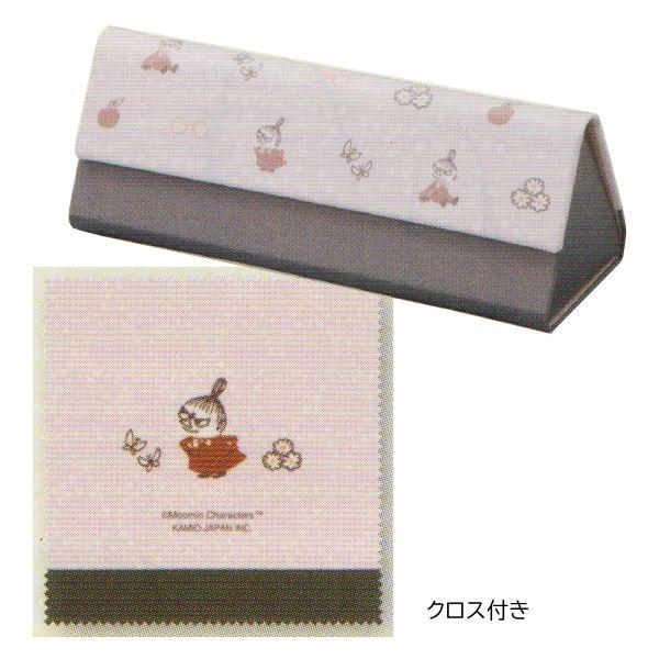 可愛いクロス付き折りたためるメガネケース！【MOOMIN】人気のキャラクター達が、お洒落でかわいいメガネケースになりました！使わない時は薄く折りたためてコンパクト。持ち運びにも便利♪お揃いのクロスのイラストもキュート☆o(^-^)o【素材・...