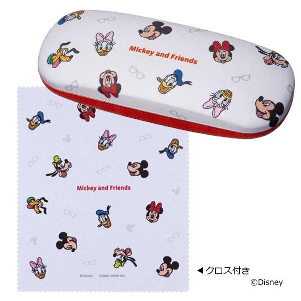 可愛いクロス付きメガネケース！【Disney】人気のキャラクターが、可愛いメガネケースになりました！ミッキー、ミニー、ドナルド、デイジー、プルート、グーフィー、フレンズ達が大集合♪厚みのあるハードケースでしっかりメガネを守ります。お揃いのク...
