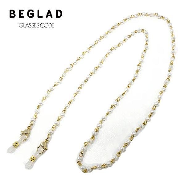 メガネチェーン グラスコード上品な輝きで女性らしさが一気に加速【BEGLAD　ビグラッド】メガネに取り付けたままでOK。掛け外しの煩わしさを軽減しながら、おしゃれなアクセントをプラスできるグラスコードです。洗練されたデザインが、カジュアルな...