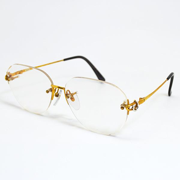 HOYA（ホヤ）MADE IN JAPAN【K18ゴールド　メガネフレーム】店頭販売部門終了につき、ネットにて大放出！現品限り。K18ゴールドを使用した高級メガネフレーム。サイドにダイヤモンドの装飾を施したエレガントなデザイン。※こちらの商...