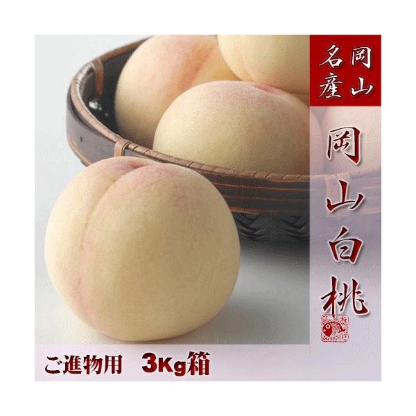【ご進物】岡山白桃です。ご進物でもたっぷりの3kg満杯のフルサイズ！たっぷり3キロで約10〜15玉入ります。収穫年度により中心となる玉数が変わります＜気象条件によりお届日指定にお応えできない場合がございます。＞