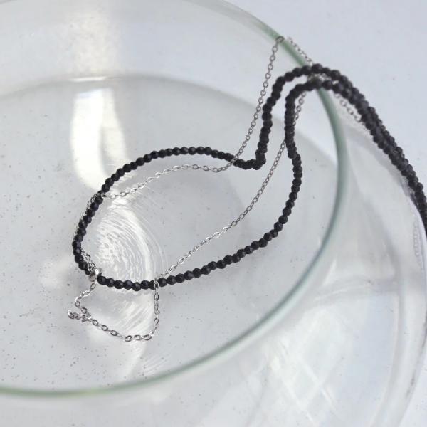 ネックレス 金属アレルギー対応 ギフト プレゼント クリスマス ステンレス 錆びないネックレス 錆びない ブラック シルバー レディース 金アレ対応 N237