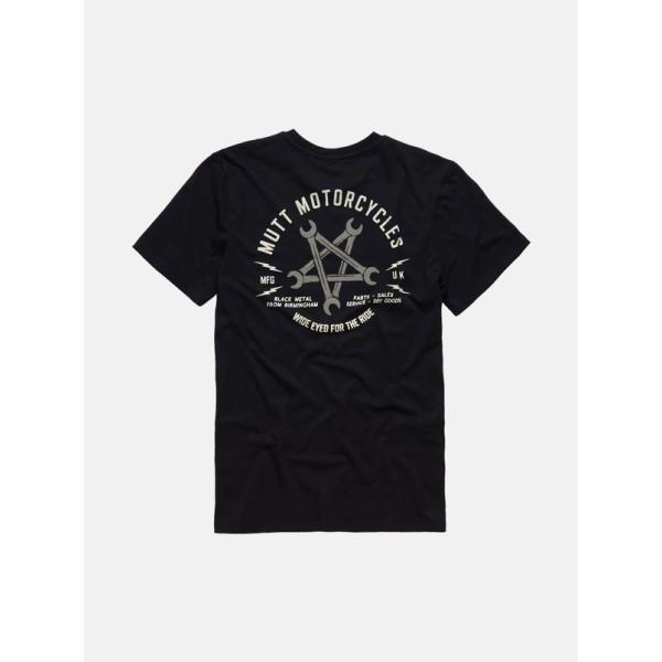 【商品説明】MUTT MOTORCYCLES APPAREL SPANNERGRAM T-shirt【カラー】BLACK【素材】コットン100%【サイズ】Sサイズ:肩幅40 身幅48 袖丈22 着丈71cm Mサイズ:肩幅45 身幅53 袖...