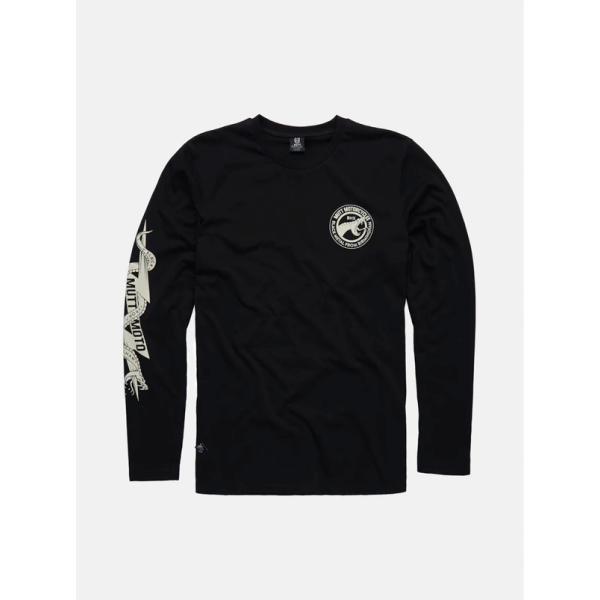 MUTT MOTORCYCLES APPAREL BLACK ADDER【カラー】BLACK【素材】コットン100%【サイズ】Sサイズ:肩幅44 身幅（脇下直線）53 袖丈（外側）68 着丈73cm Mサイズ:肩幅46 身幅（脇下直線）56...