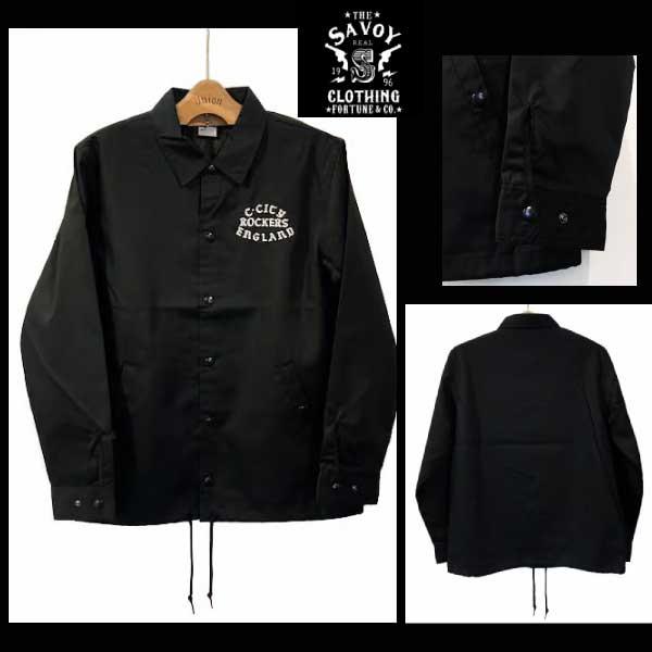 ★左胸に『C.CITY ROCKERS ENGLAND』の刺繍が入ったT/C素材のコーチジャケットです。?刺繍は立体感と存在感を出すために、盛り上がらせた刺繍加工を施しています。今回は、片胸刺繍の存在感を高める為、シルバーカラーのラメ仕様に...